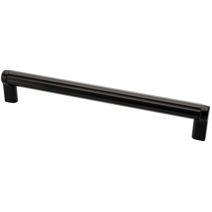 Bar Handle 'Ludvig' Black Ribbed - QualityFittings