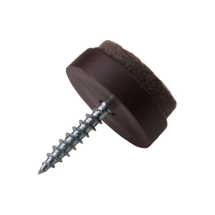 Furniture Felt Glide "Screw On" Brown - QualityFittings