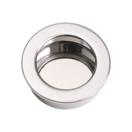 Inset Handle 'Inlay Round' Polished Chrome - QualityFittings