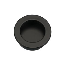 Inset Handle 'Inlay Round' Black - QualityFittings